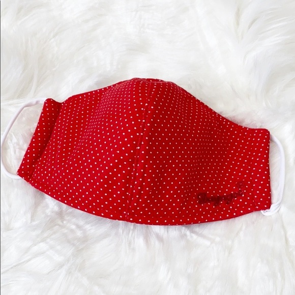 Accessories | Triple Layer Cloth Polka Dot Face Mask Reuseable | Poshmark